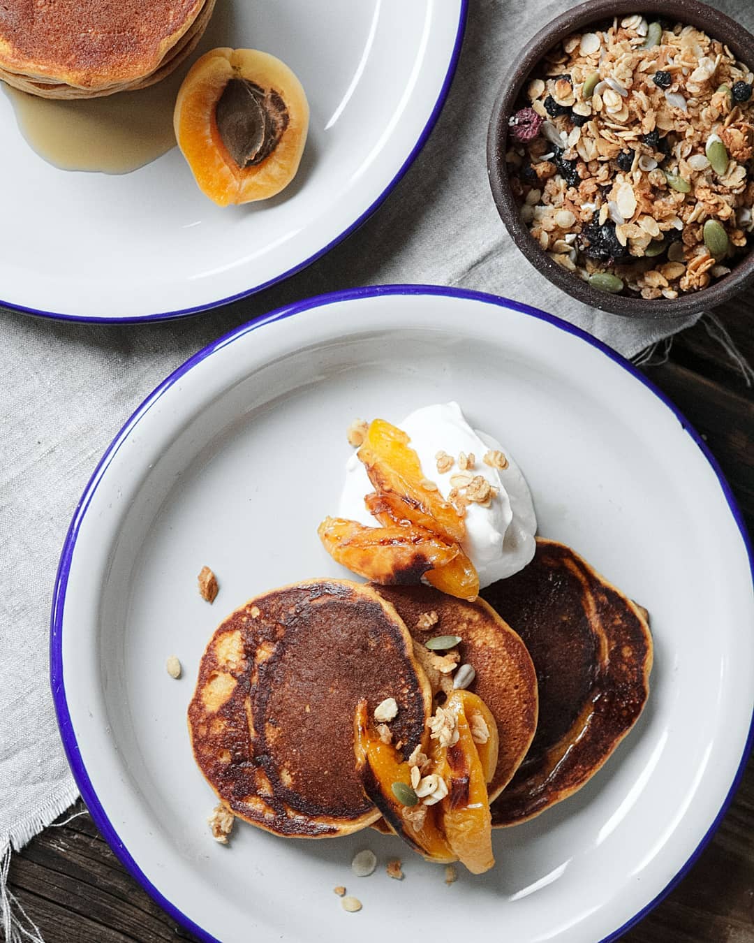 Sweet Potato Pancakes with Yogurt and Caramelized Apricots - FOOD ...